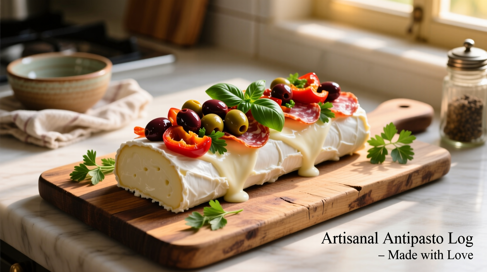 Italian Antipasto Cream Cheese Log Recipe